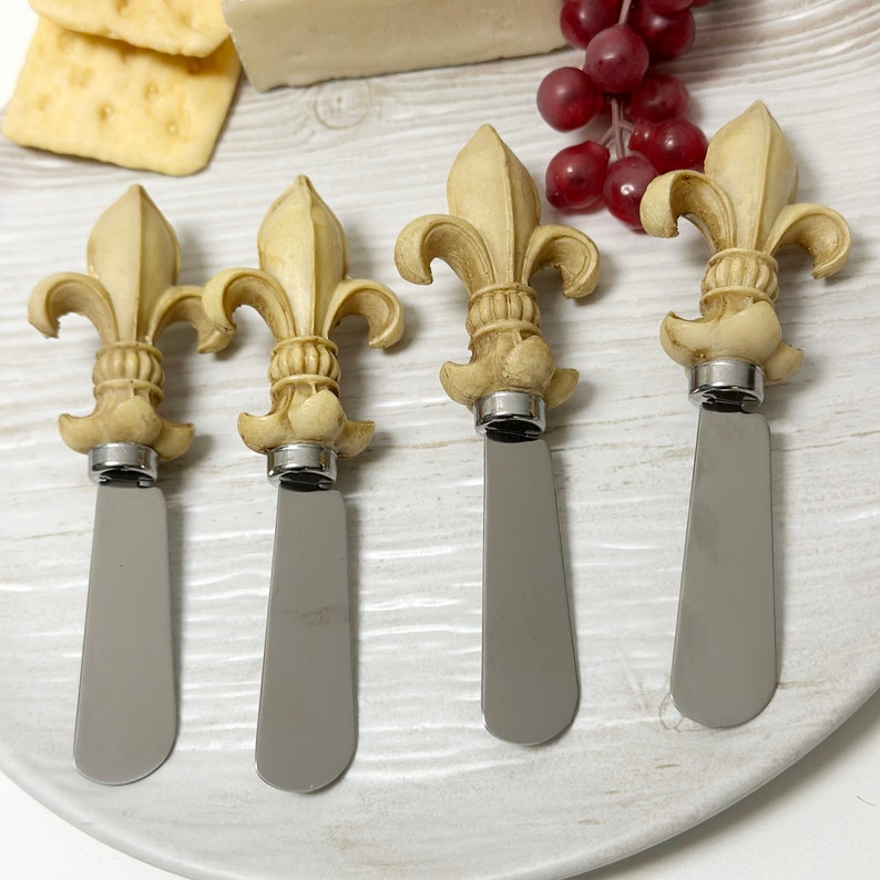 4 Pcs Hand Crafted Resin Handle With Stainless Steel Blade Multipurpose ...