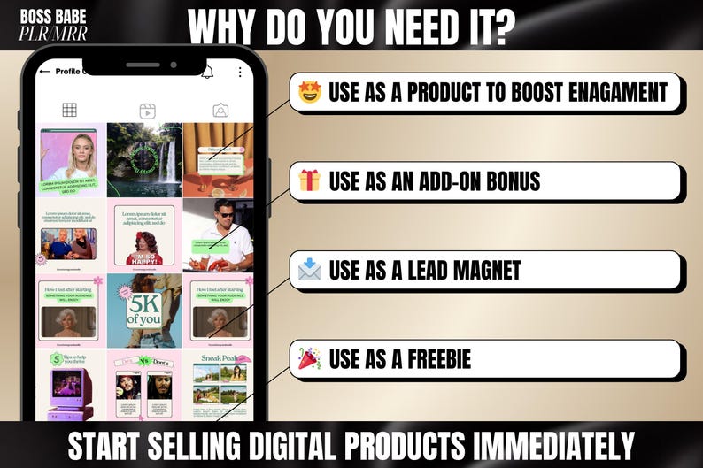 Meme Instagram Posts Story Canva Templates + MRR PLR Master Resell ...