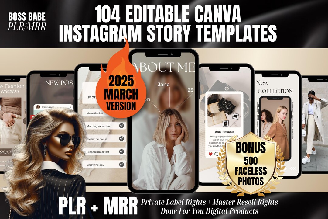 Instagram Story Canva Templates + MRR PLR Master Resell Rights is Best ...
