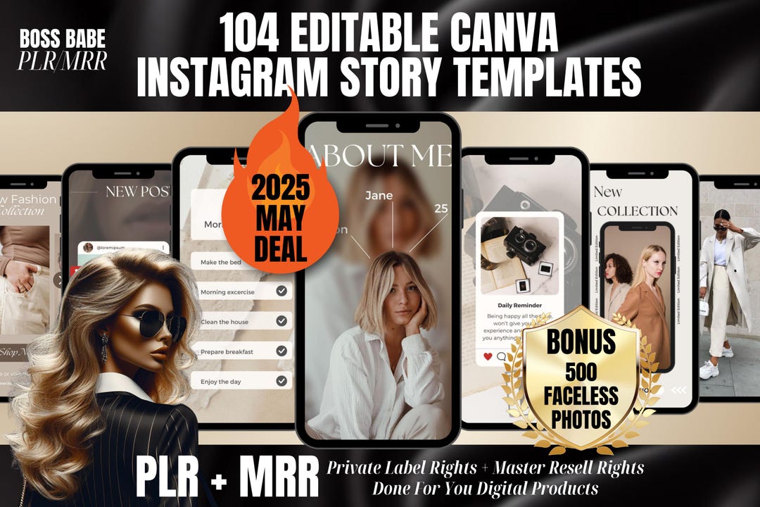 Instagram Story Canva Templates + MRR PLR Master Resell Rights is Best ...