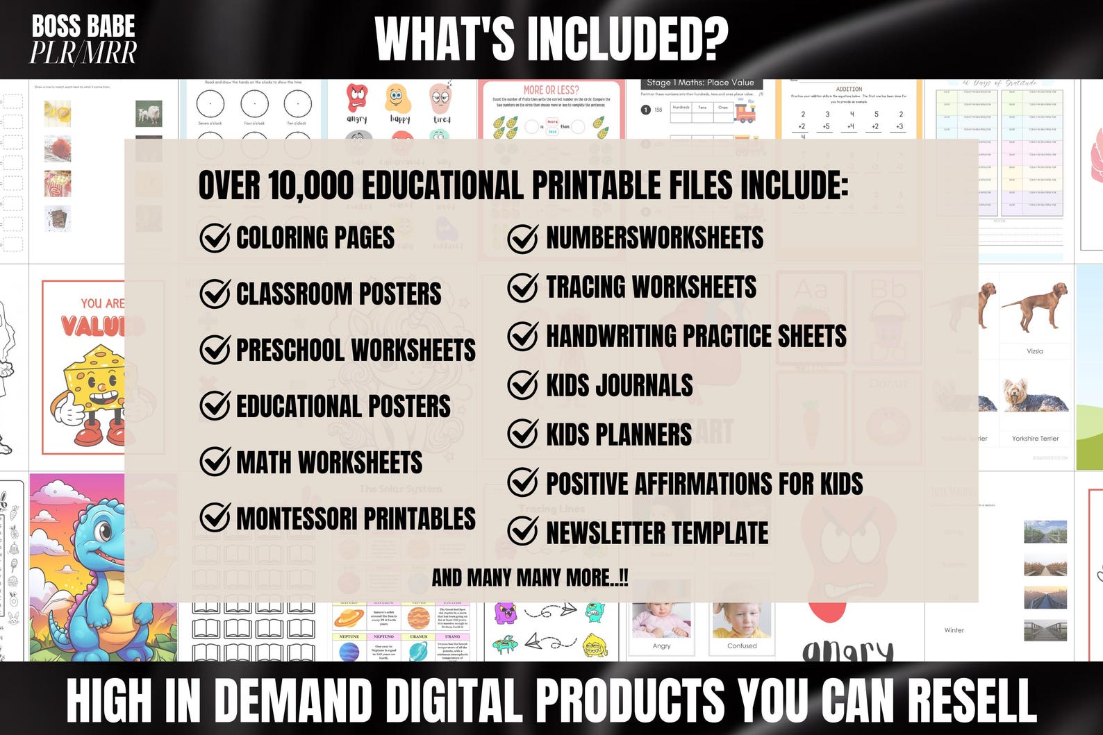10,000+ Educational Printables Mega Bundle: PLR/MRR, Homeschool ...