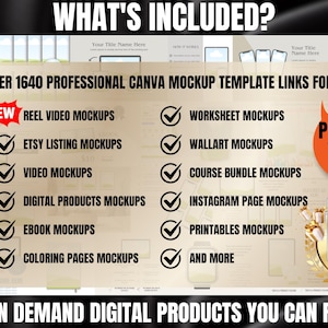 PLR MRR Canva Mockup Template Bundle Master Resell Rights Digital ...