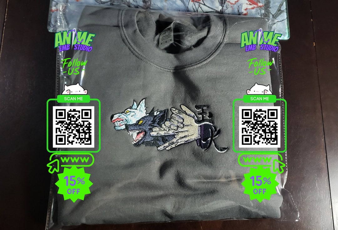 Anime-inspired Embroidered Collection: Premium Sweatshirt, T-shirt ...