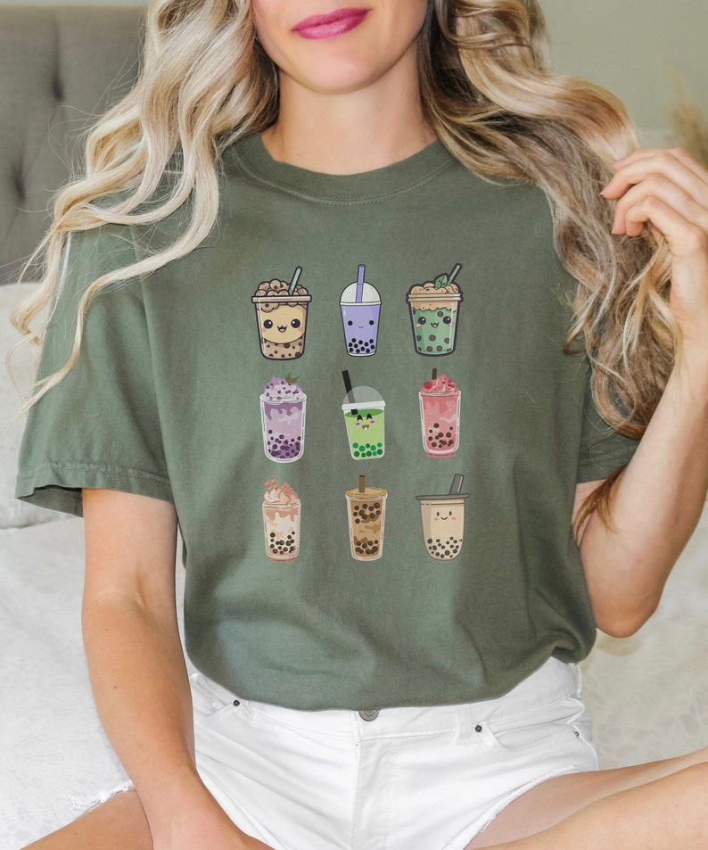 Nine Boba Teas T-shirt, Boba T-shirt, Tea Lover, Women’s Shirt, Tea ...