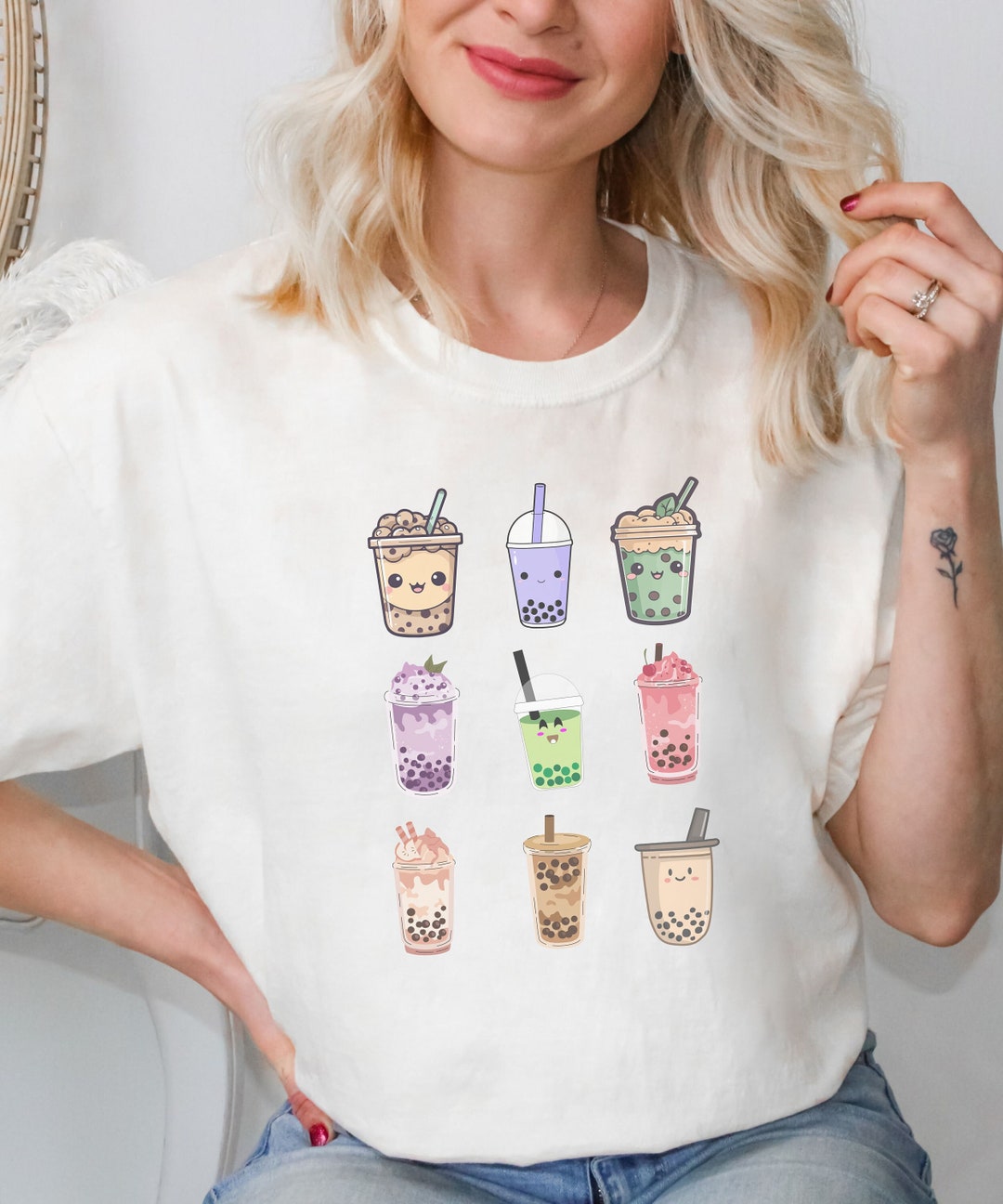 Nine Boba Teas T-shirt, Boba T-shirt, Tea Lover, Women’s Shirt, Tea ...