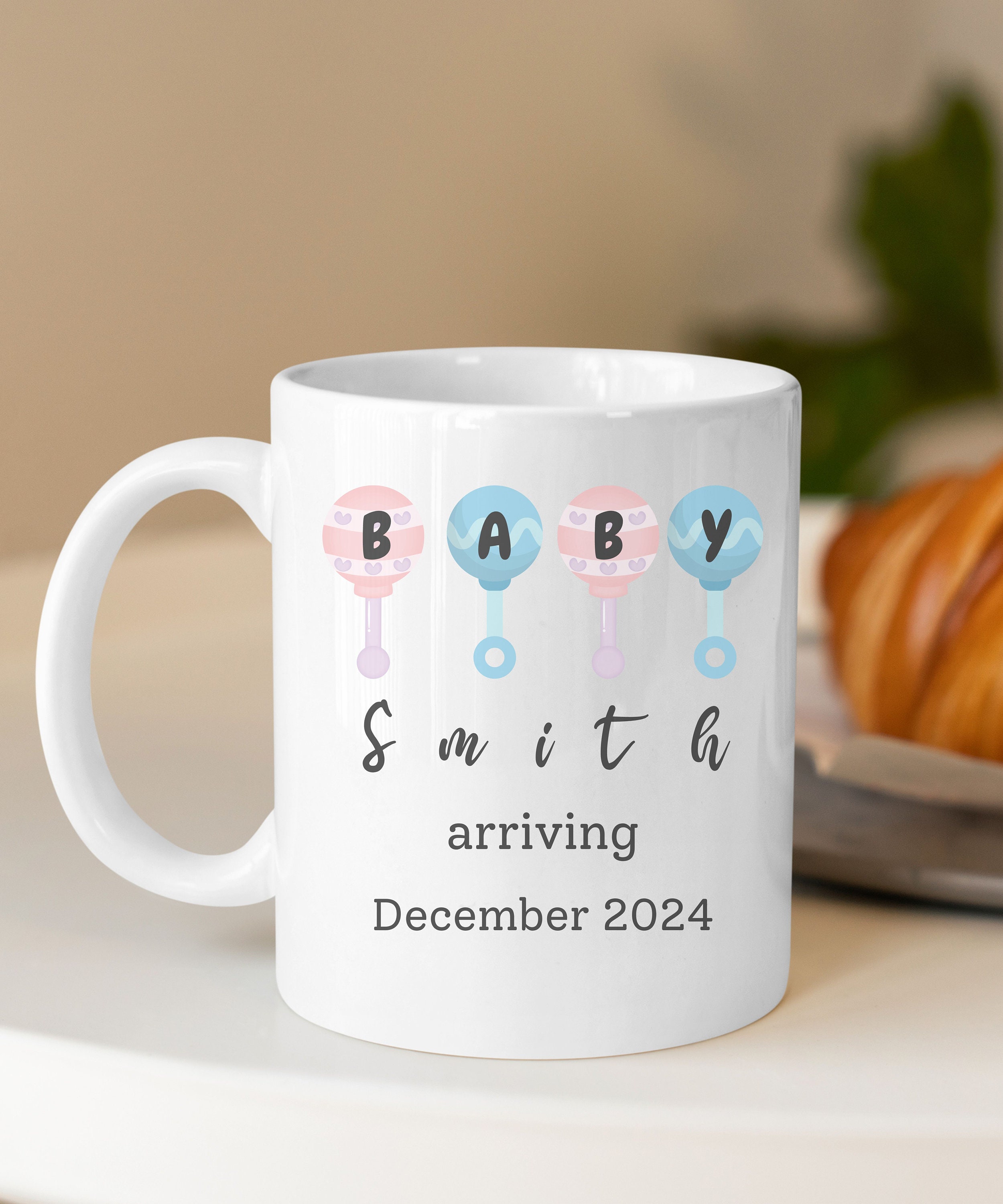 Pregnancy Announcement Custom Ceramic Mug 11oz, Personalized New ...