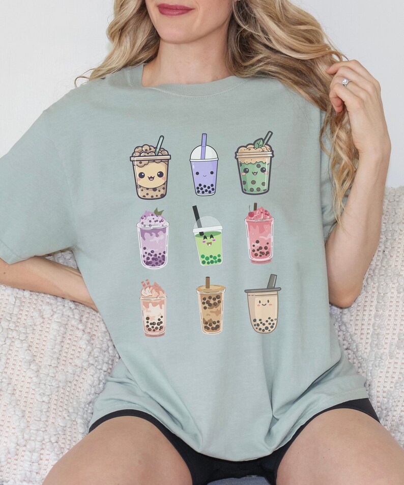 Nine Boba Teas T-shirt, Boba T-shirt, Tea Lover, Women’s Shirt, Tea ...