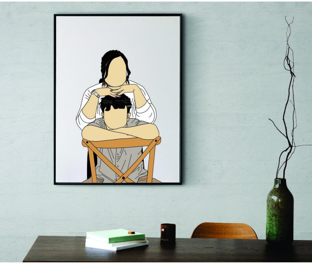 Digital Custom Potrait Illustration, Custom Family Portrait Digital ...