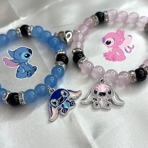 2pc Lilo & Stitch X Angel Signature MATCHING Bff + Couples Magnetic ...