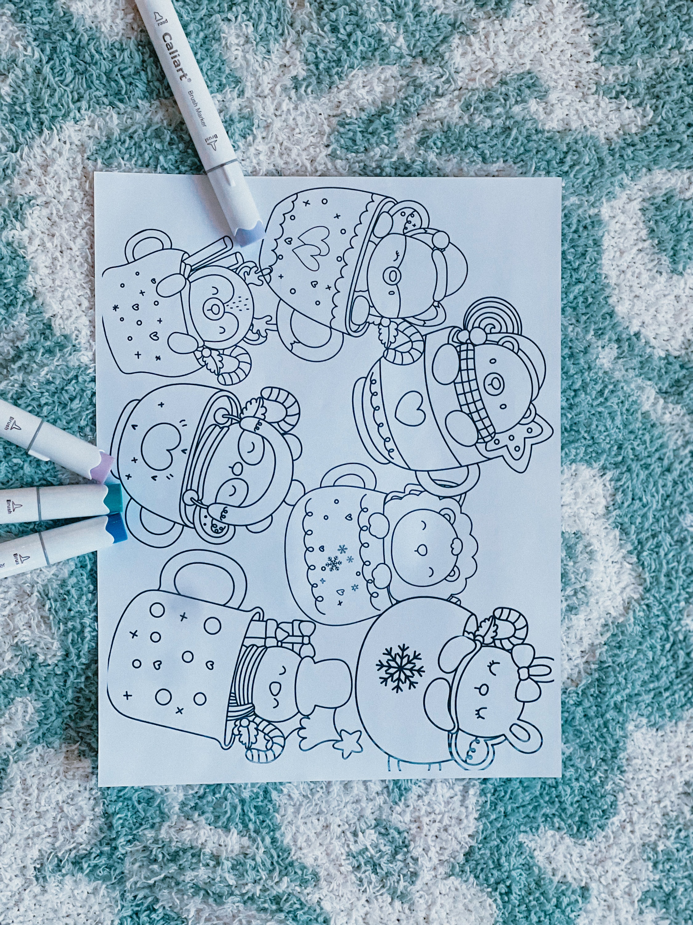 Winter Coloring Pages for Adults, Cozy Winter Coloring, Adult Printable ...