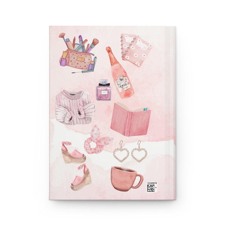 Trendy Pink Aesthetic Journal Watercolor Pink Journal Notebook, Pastel ...