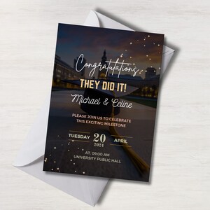 Editable and Printable Multiple Graduates Graduation Invitation ...
