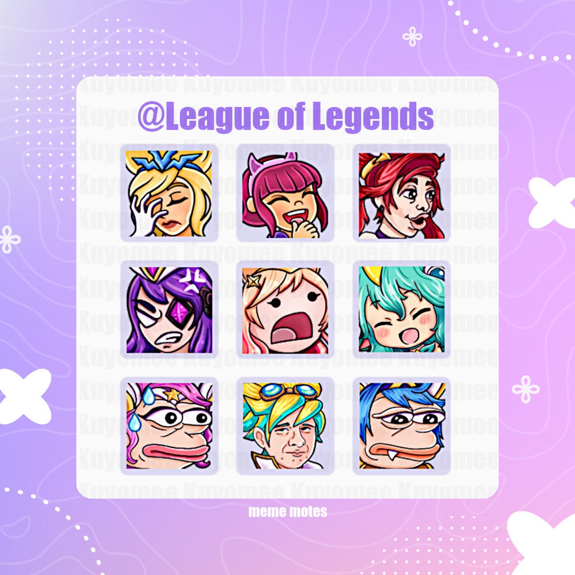 Twitch Emotes League of Legends Meme Motes 9 Janna, Annie, Jinx, Ahri ...