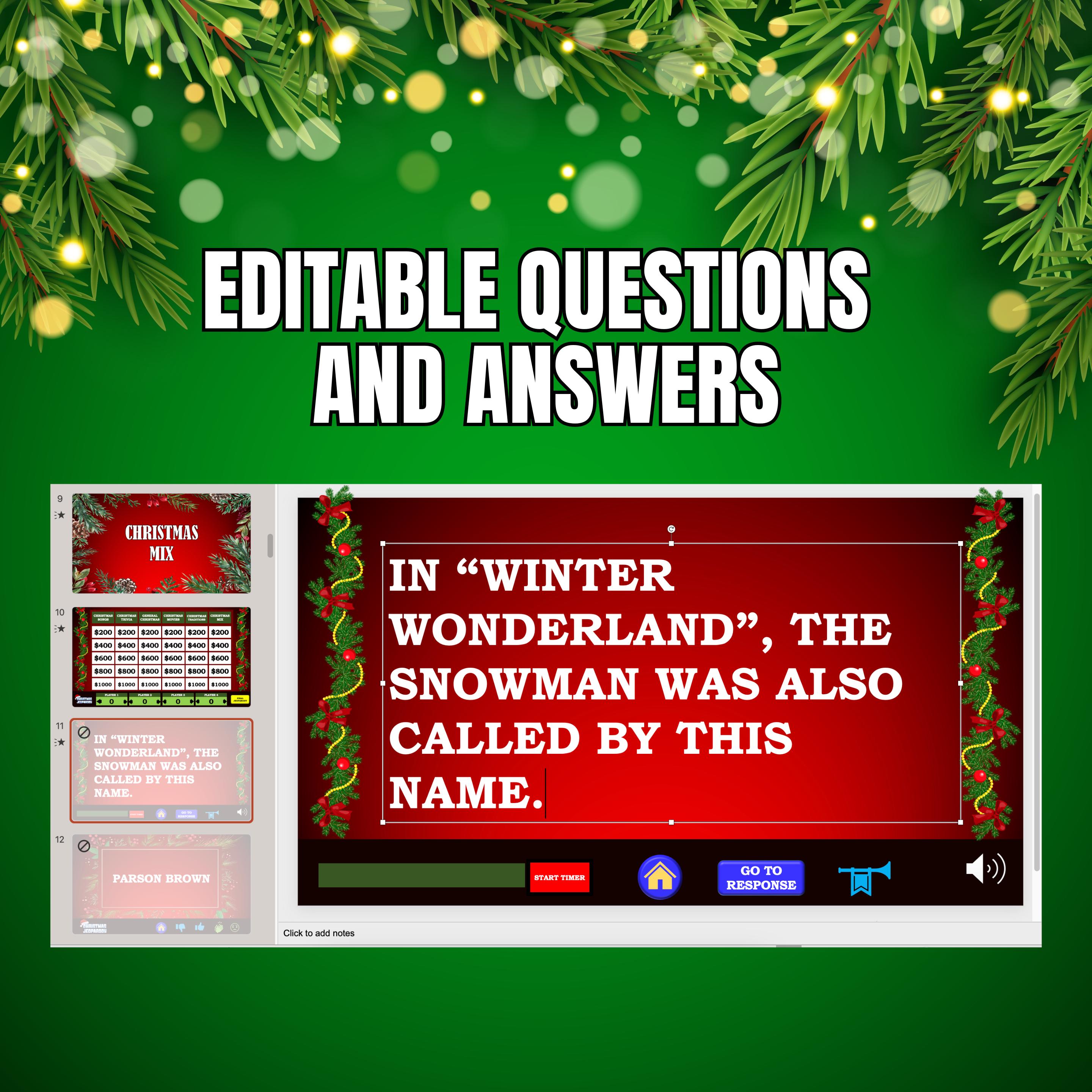 Christmas Jeopardy With Scoreboard Template Powerpoint PPT File Virtual ...