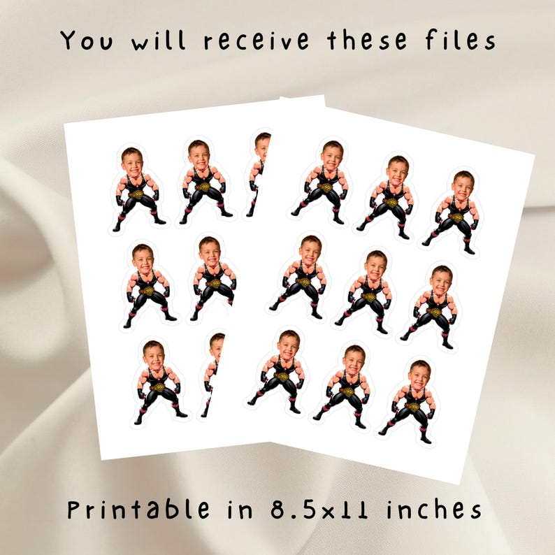 Wrestling WWE Party Favors Custom Face Cupcake Cake Toppers Birthday ...