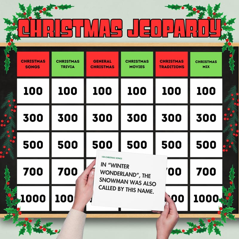 Jeopardy Christmas Game - Etsy