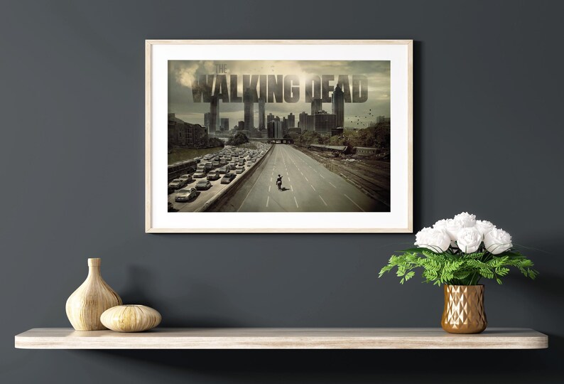 The Walking Dead Poster, Fanart Rick Grimes, Twd Wall Decor, Birthday ...
