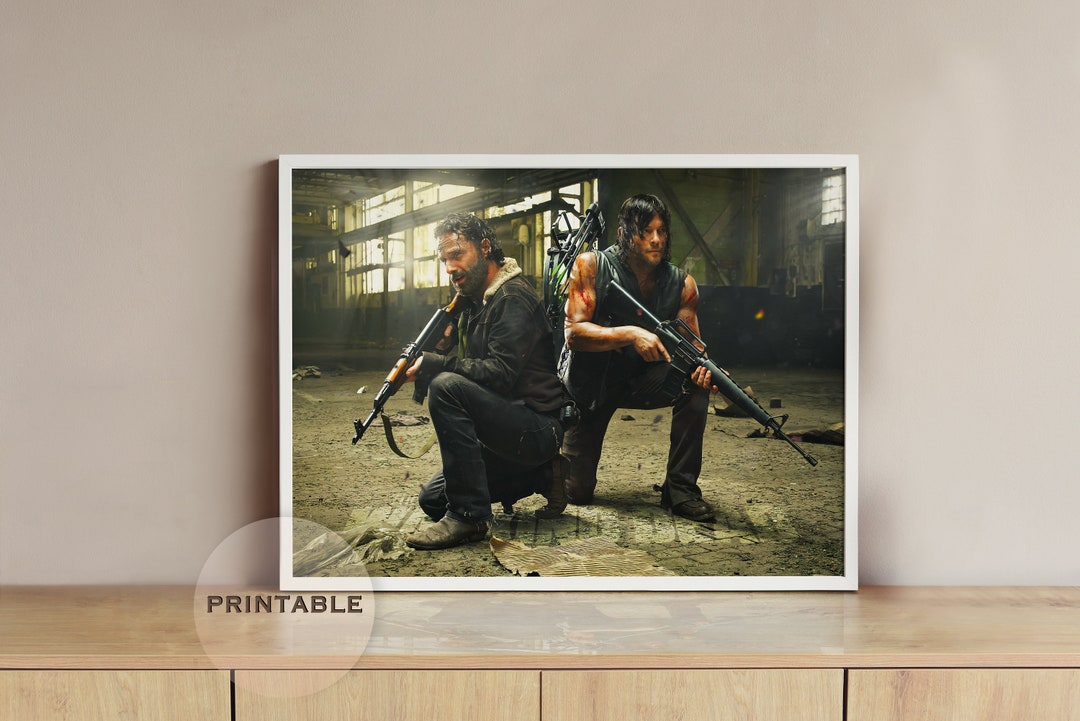 RICK GRIMES & DARYL the Walking Dead Wall Poster, Twd Poster Print ...