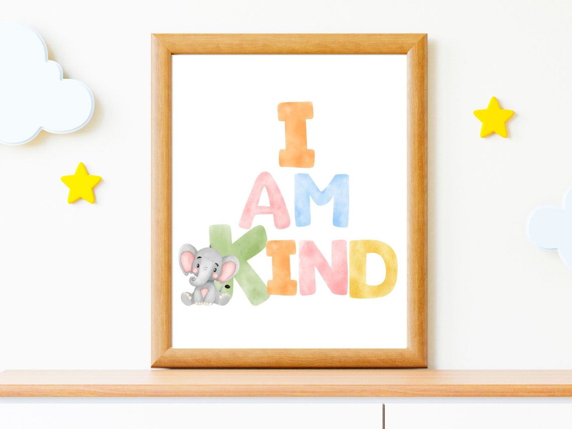 Watercolor Animal Affirmation Posters: Set of 3 Nursery Prints (digital ...