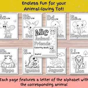 Kids Coloring Pages, Alphabet Coloring Pages, A-Z Printable Animal ...