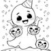 Kawaii Halloween Ghost Coloring Book for Kids | 16 Adorable Ghost ...