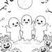 Kawaii Halloween Ghost Coloring Book for Kids | 16 Adorable Ghost ...