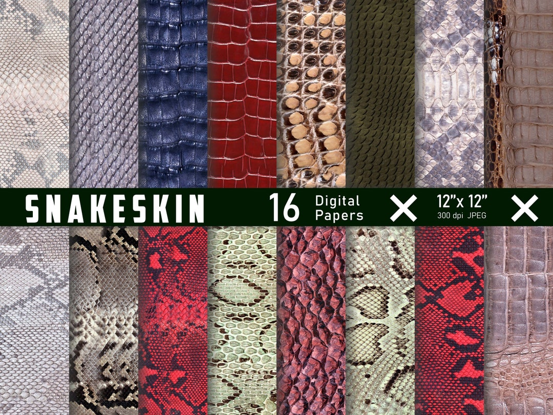 Snake Skin Digital Paper Pack – Snake Skin Scrapbooking – Digital ...
