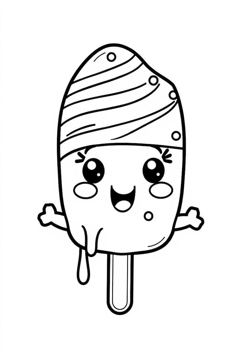 Kawaii Food Coloring Book PDF | 10 Cute, Easy Food-themed Coloring ...