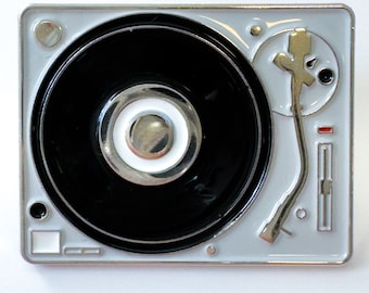Vinyl Record Player Enamel Pin - Etsy