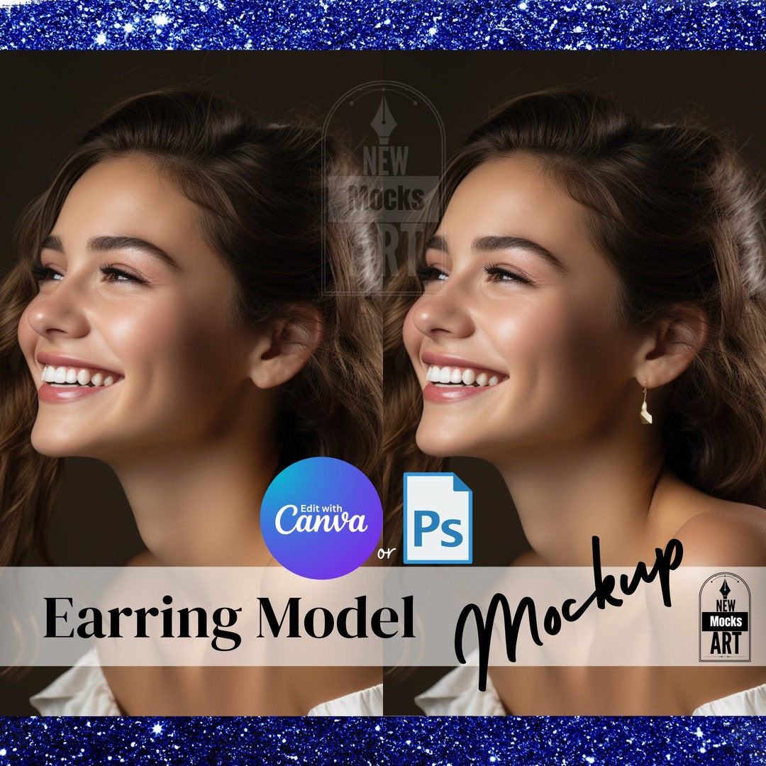 Earring Model Mockup Pretty Female Model Jewellery Models for Earring ...