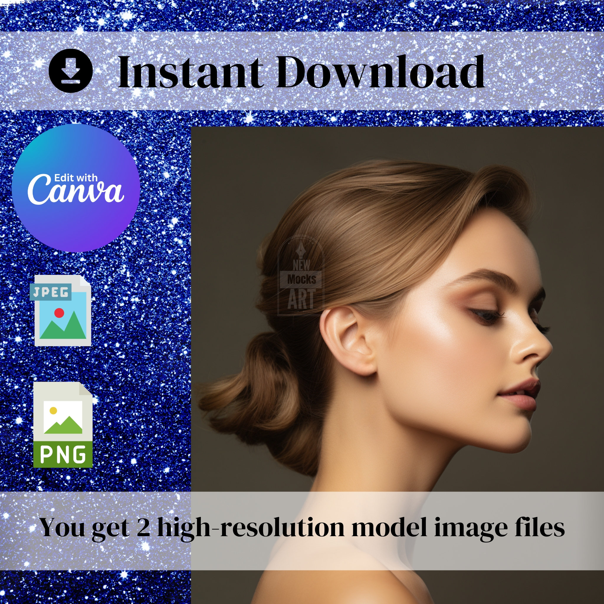 Earring Mockup Model Jewelry Mockup Female Models Earring Mockups ...