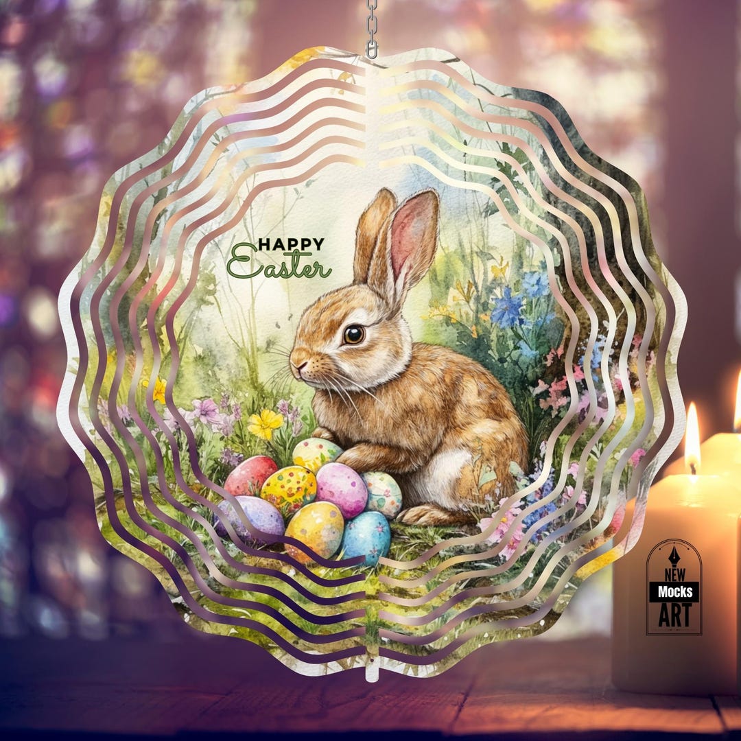 Rabbit Easter Day Wind Spinner Png Happy Easter Rabbit Wind Spinner ...