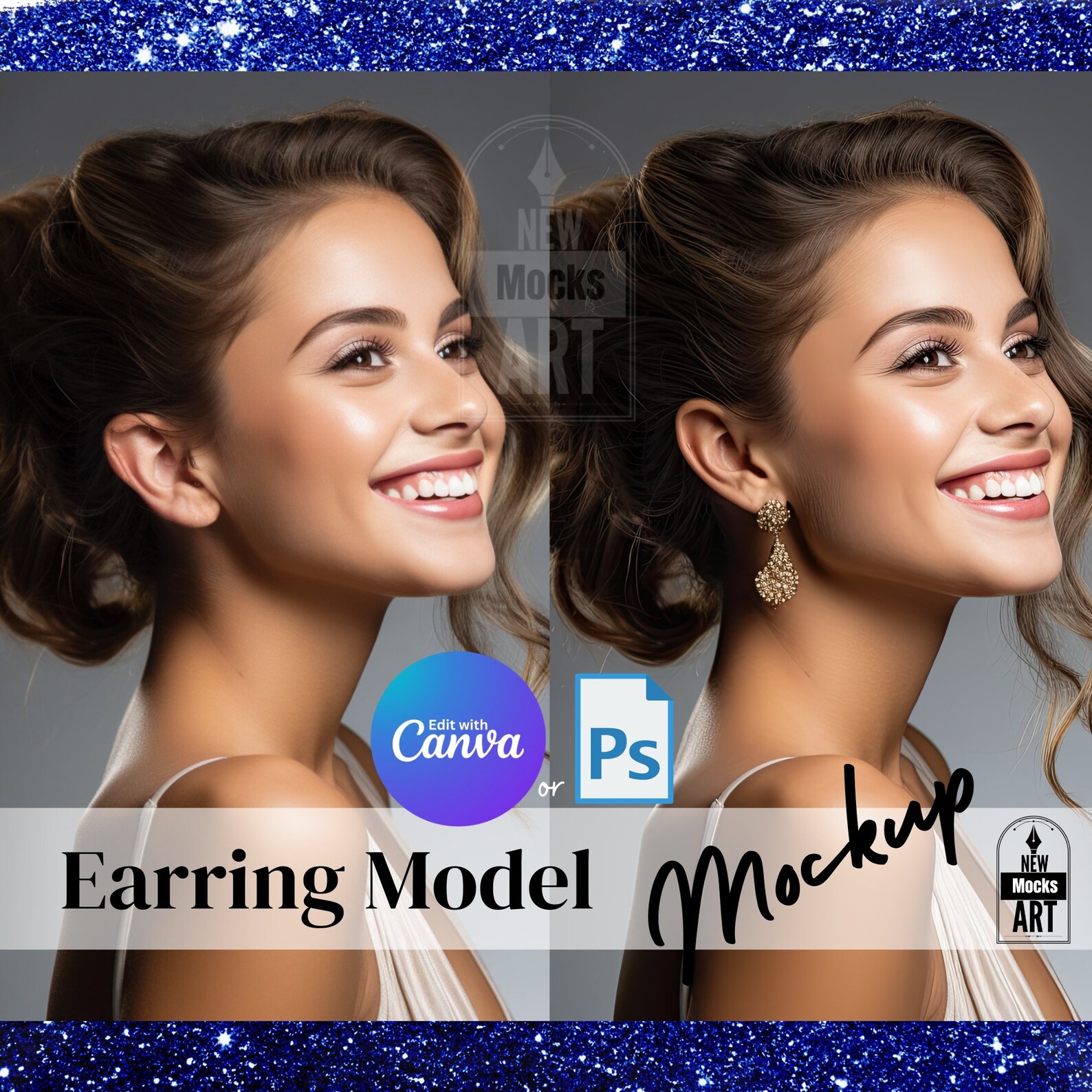 Earring Model Mockup Pretty Female Model Jewellery Models for Earring ...