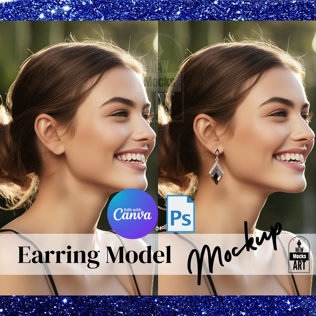 Earring Model Mockup Pretty Female Model Jewellery Models for Earring ...