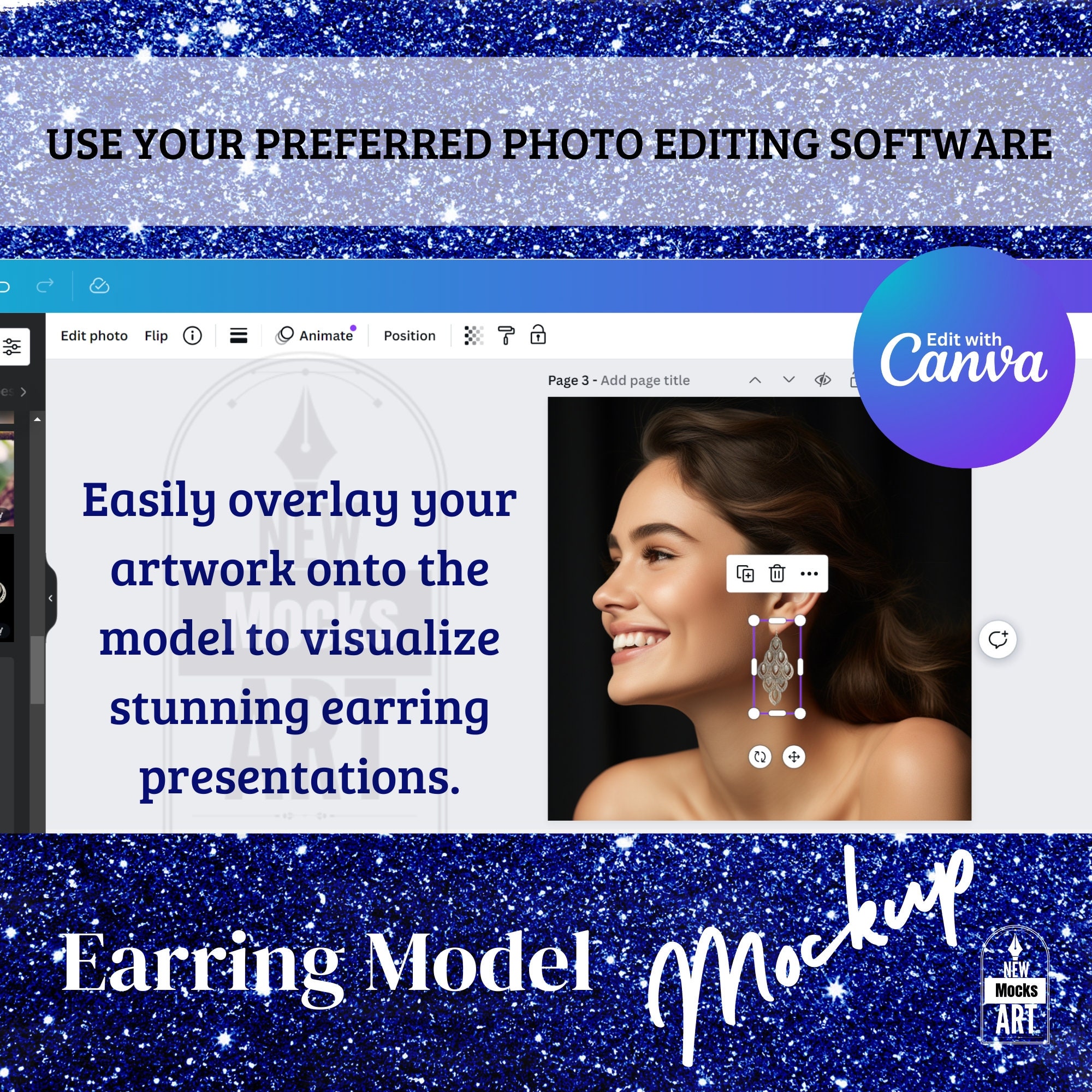 Earring Model Mockup Pretty Female Model Jewellery Models for Earring ...