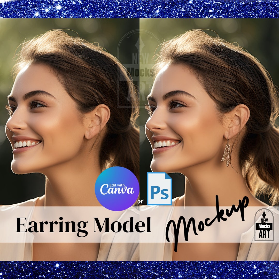 Earring Model Mockup Pretty Female Model Jewellery Models for Earring ...