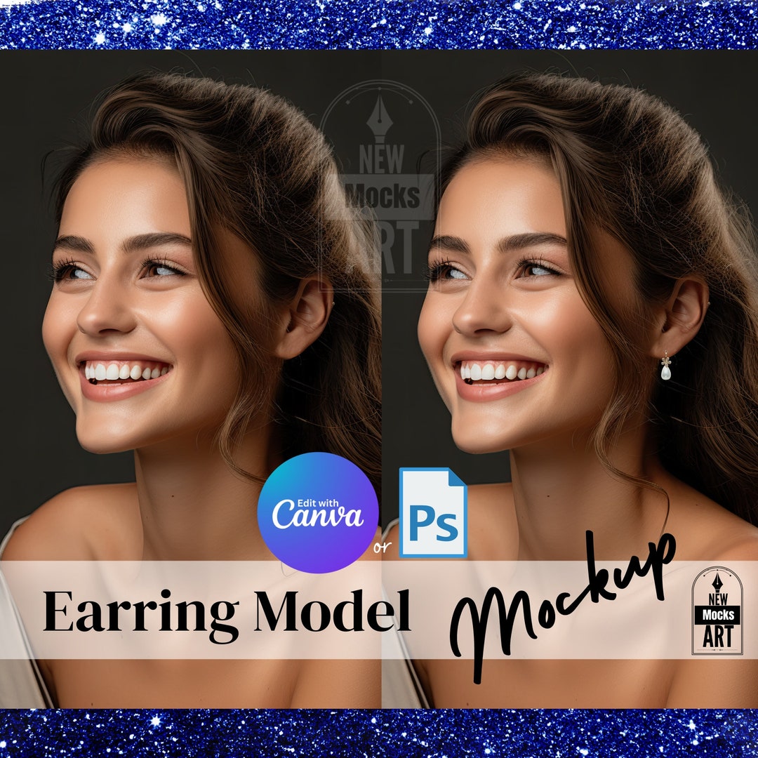 Earring Model Mockup Pretty Female Model Jewellery Models for Earring ...