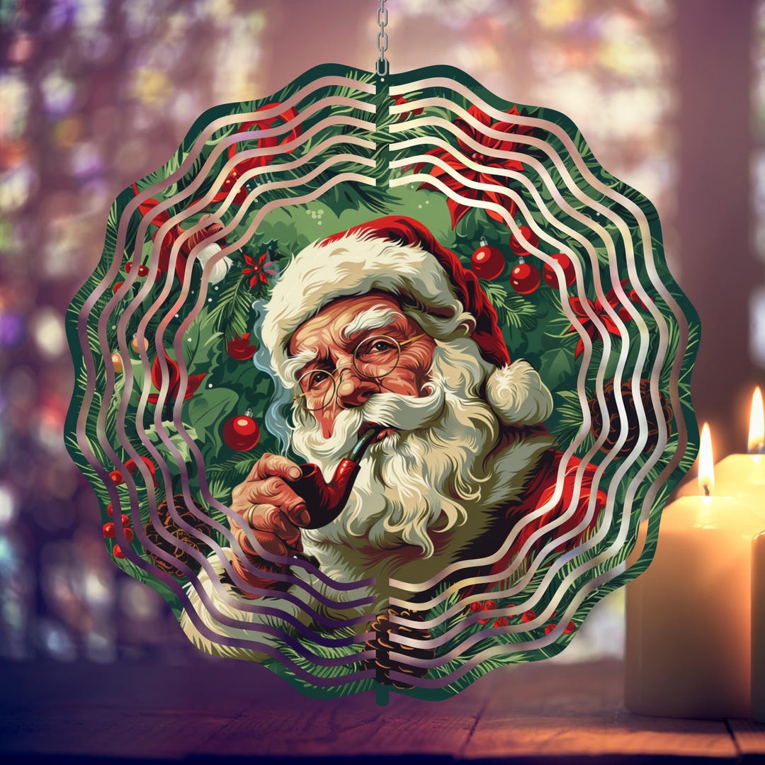 Santa Claus Wind Spinner PNG Christmas Santa Garden Spinner Santa ...