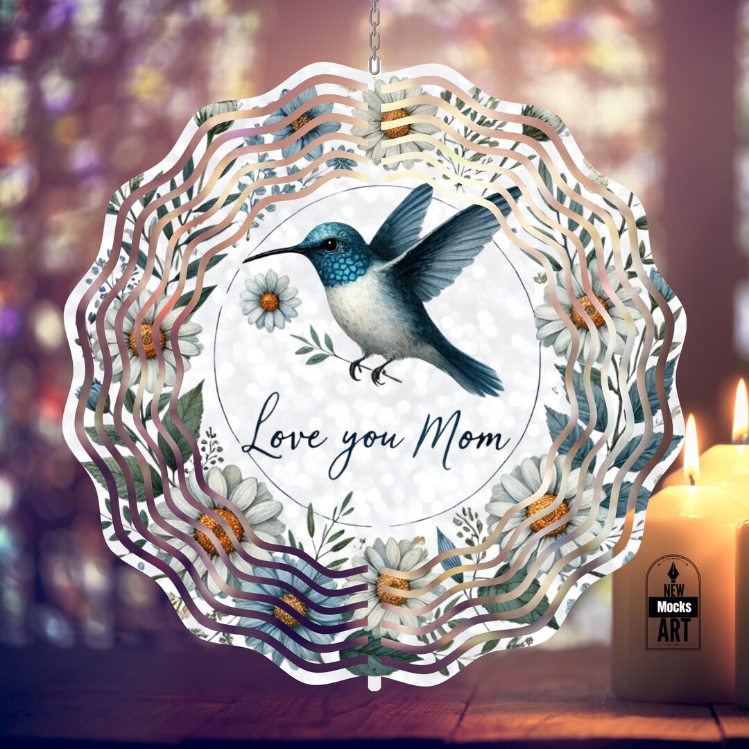 Love You Mom PNG, Hummingbird Wind Spinner Sublimation, Mother's Day ...