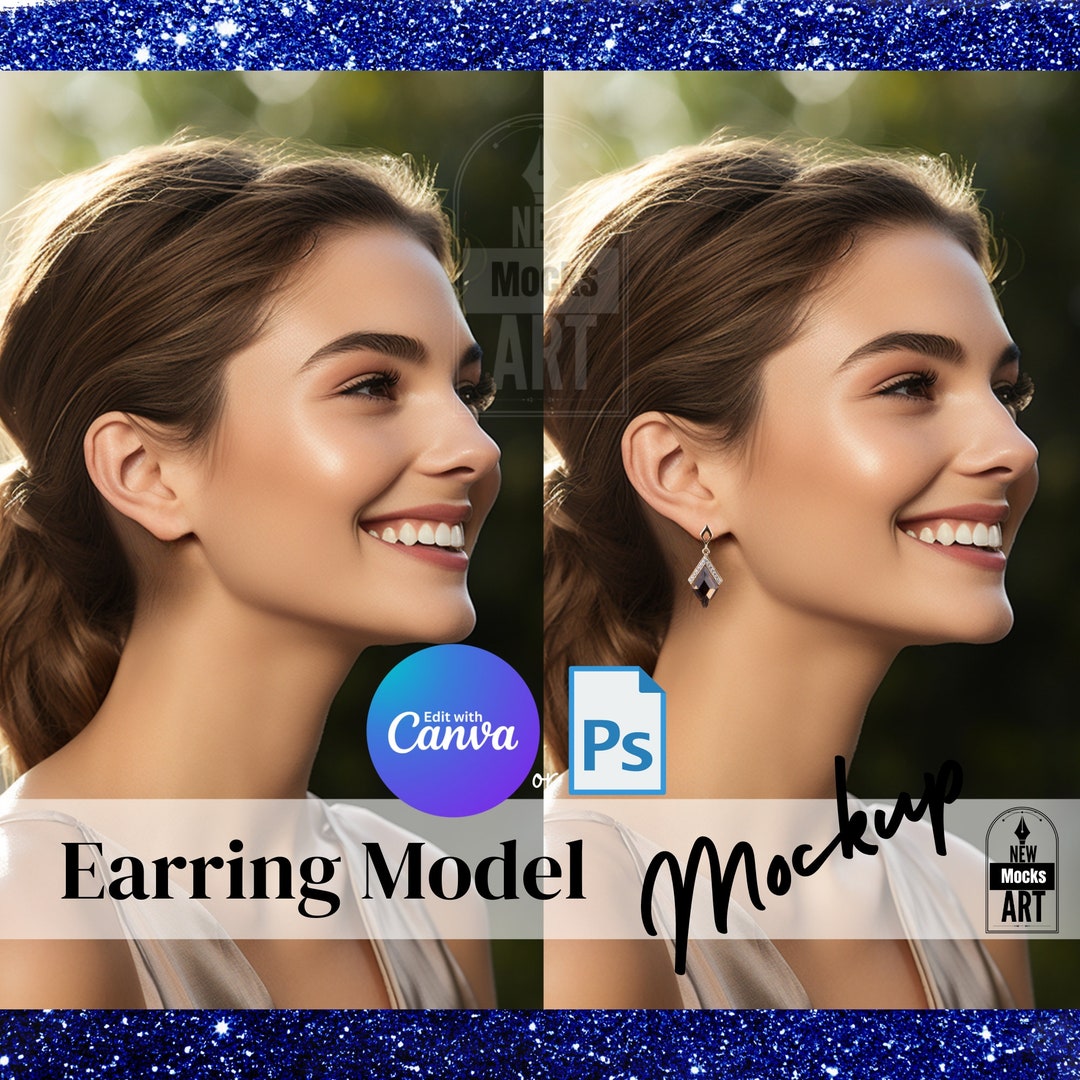 Earring Model Mockup Pretty Female Model Jewellery Models for Earring ...