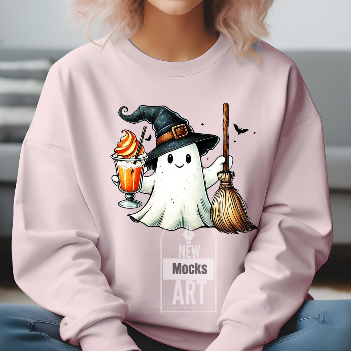 Cute Ghost PNG, Wizard Hat Ghost, Halloween Ghost Png, Bougie, Coffee ...