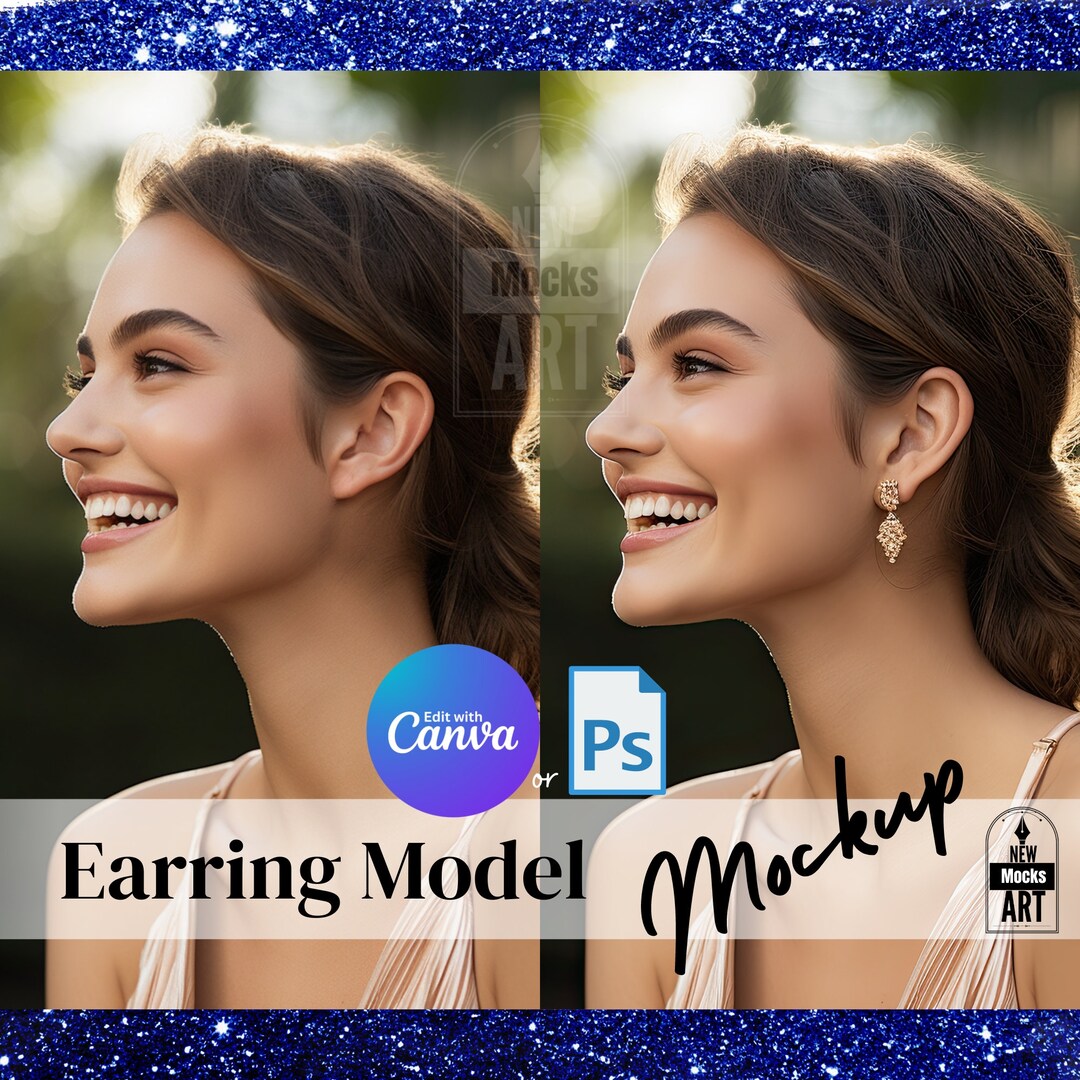 Earring Model Mockup Pretty Female Model Jewellery Models for Earring ...