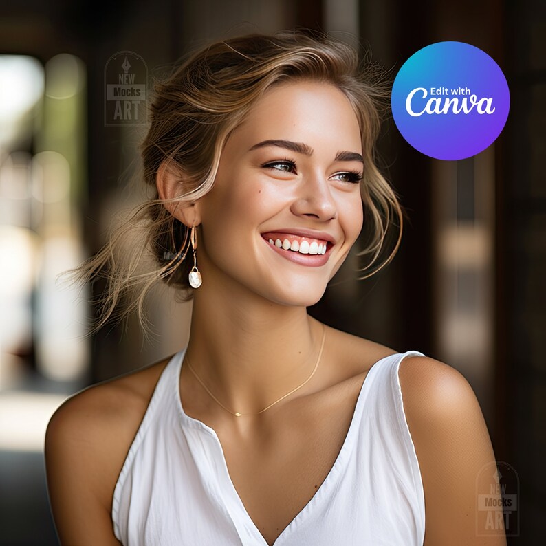 Earring Mockup Model Jewelry Mockup Female Models Earring Mockups ...