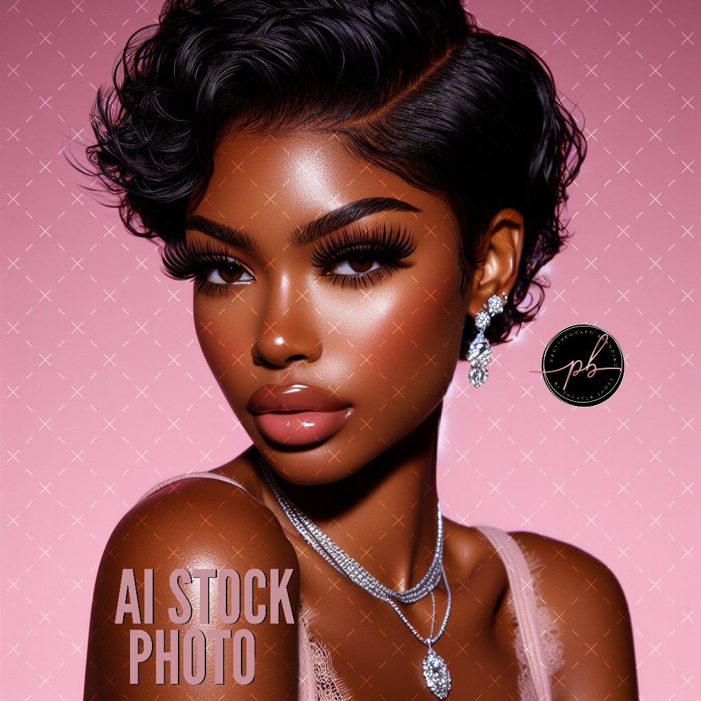 15 Pretty In Pink Stock Images African American Beauty Model Makeup Fashion Hair Luxe Baddie