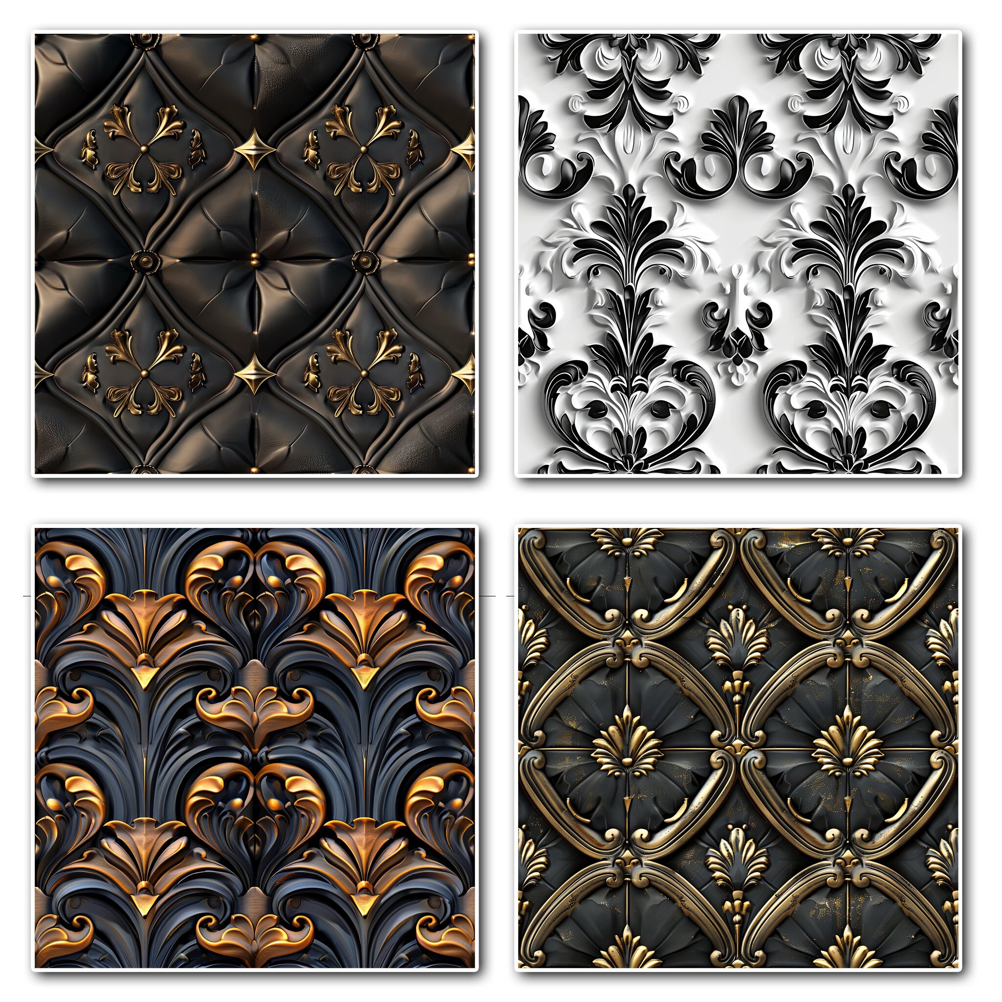 3D Seamless Pattern Pack, 250 PNG Files Mega Bundle, Instant Download ...