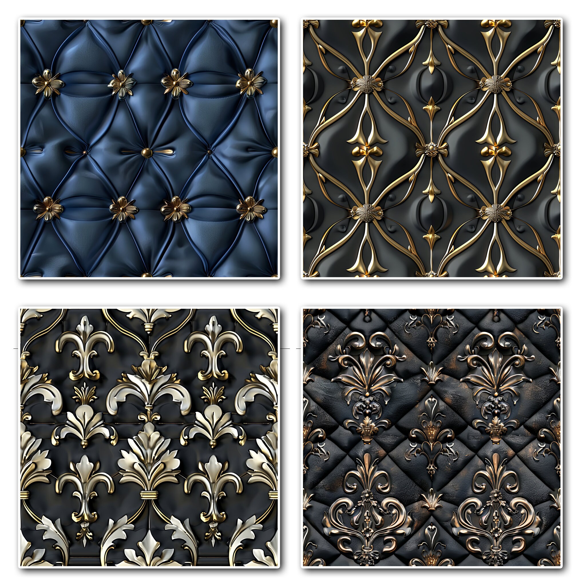 3D Seamless Pattern Pack, 250 PNG Files Mega Bundle, Instant Download ...