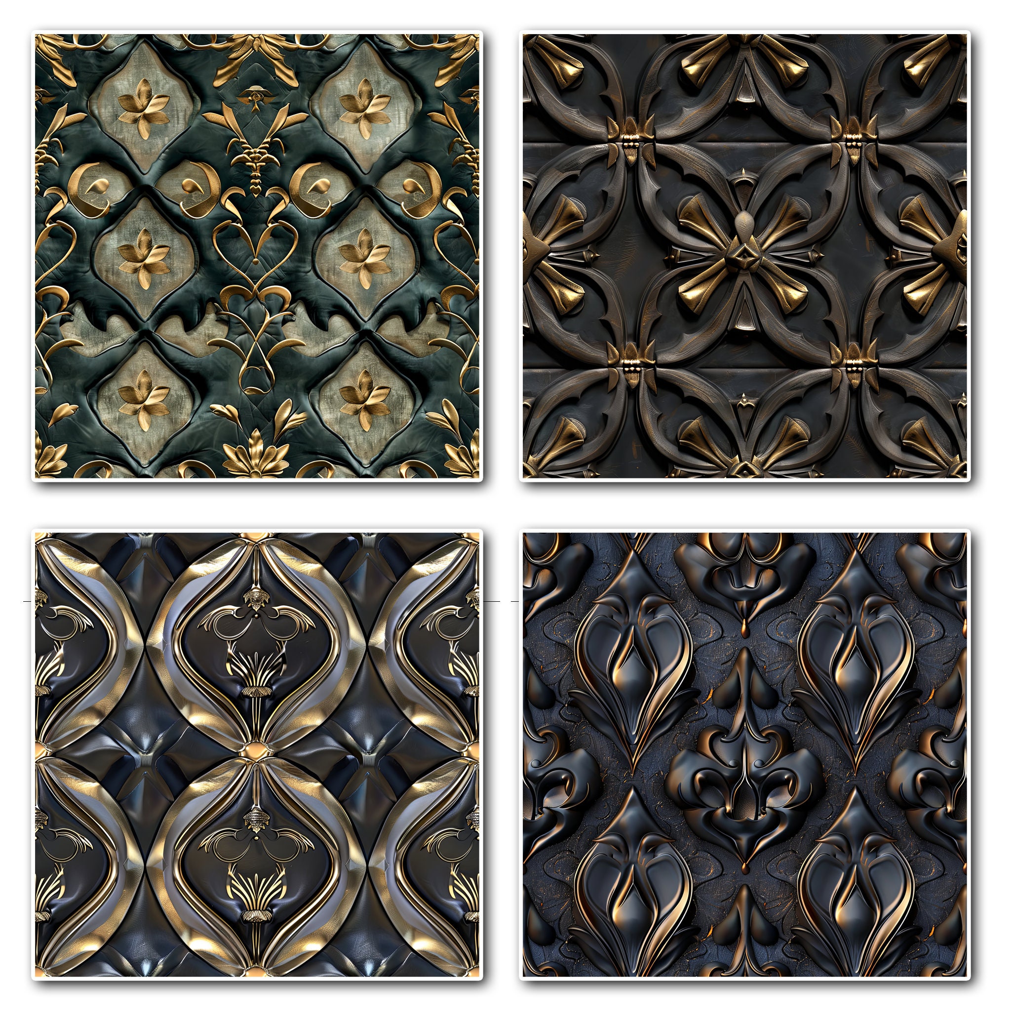 3D Seamless Pattern Pack, 250 PNG Files Mega Bundle, Instant Download ...
