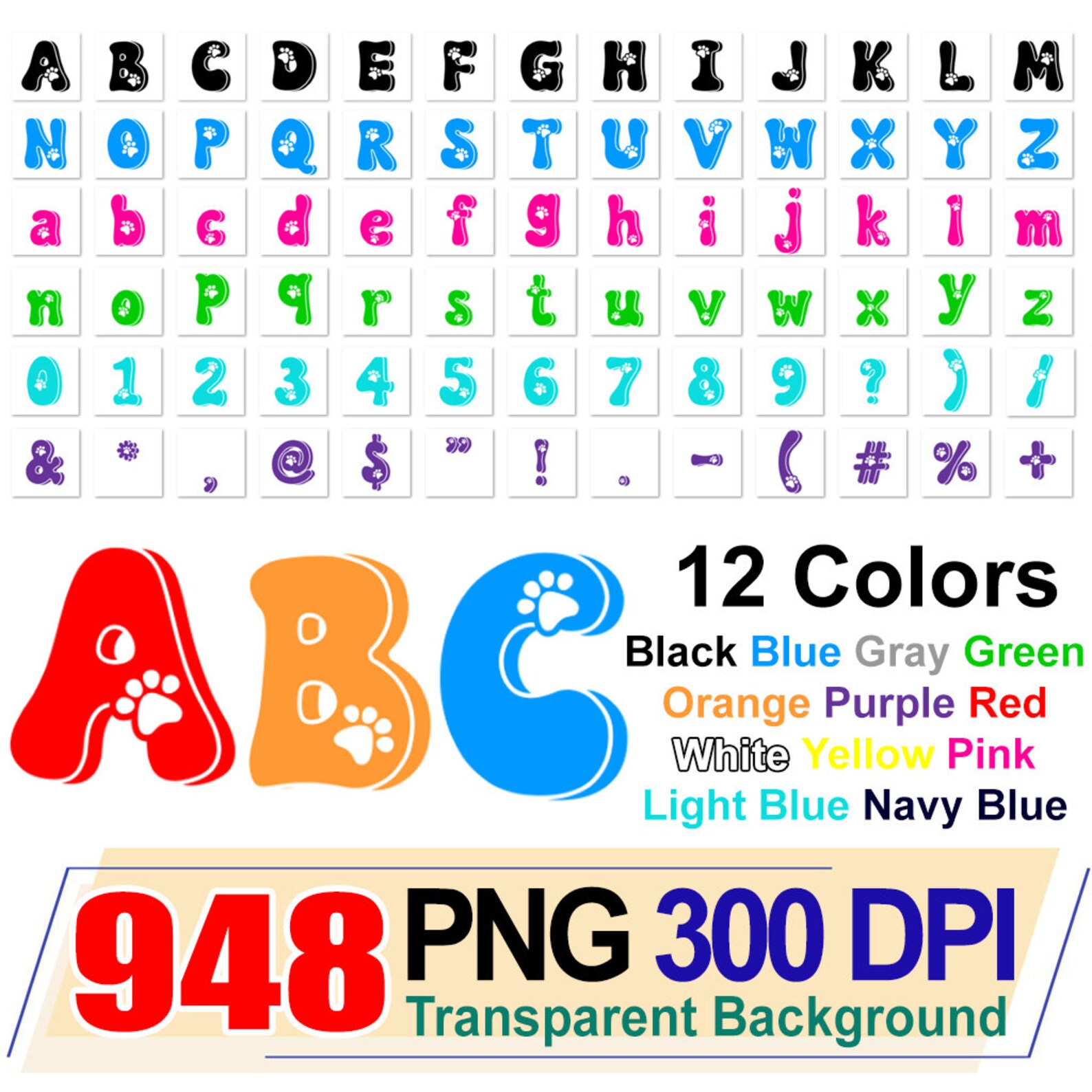 Funny Cat PNG Bundle, Cat PNG, Kitten PNG, Pets Font Png, Cat Font Png ...