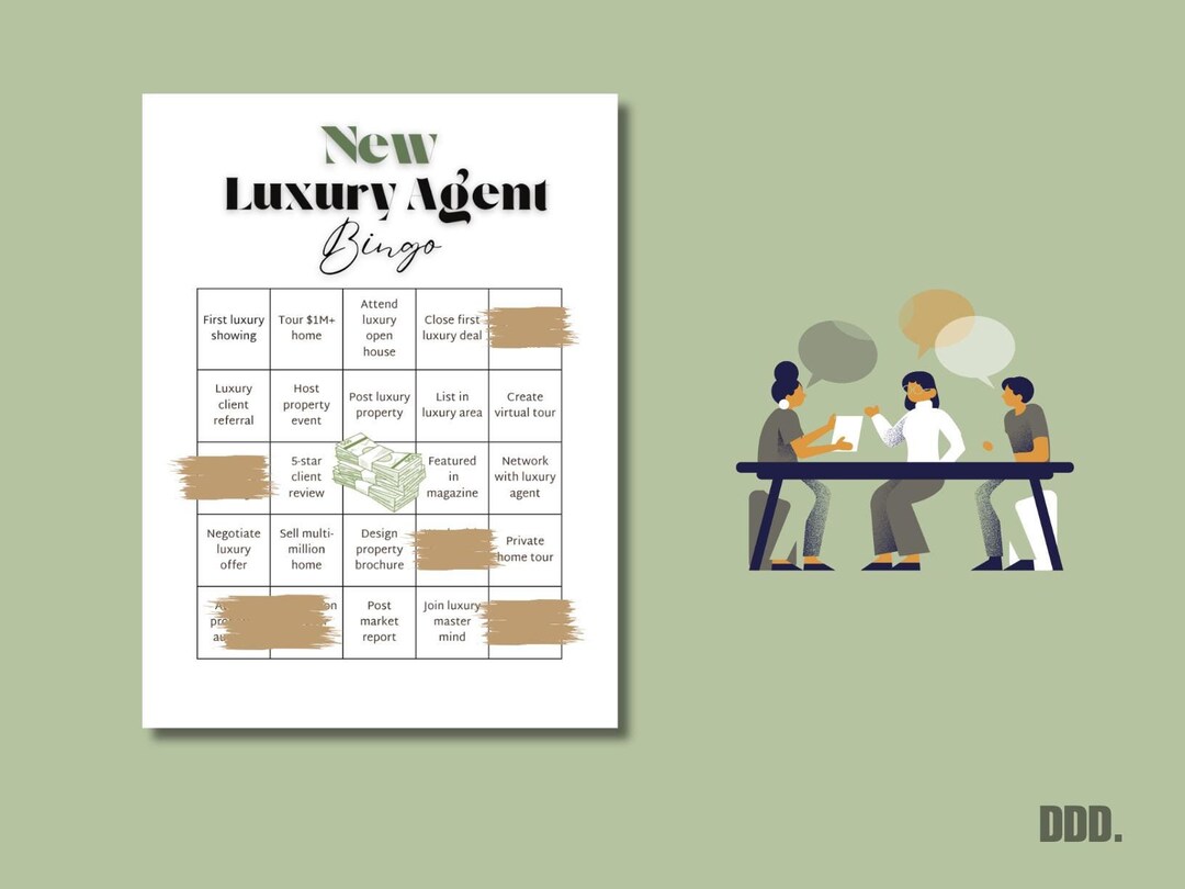 New Luxury Real Estate Agent Bingo: Your Path to Success in High-end ...
