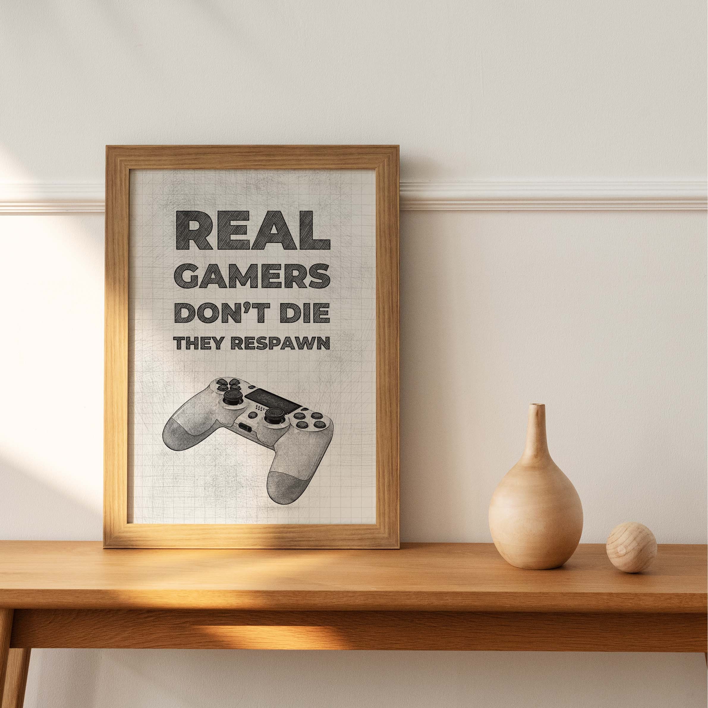 Printable Gamers Poster, Gamers Don't Die They Respawn, Digital Poster ...